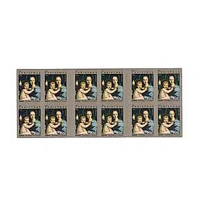 Christmas Madonna of the Candelabra by Raphael Book of 20 Forever Postage Stamps Scott 4570a