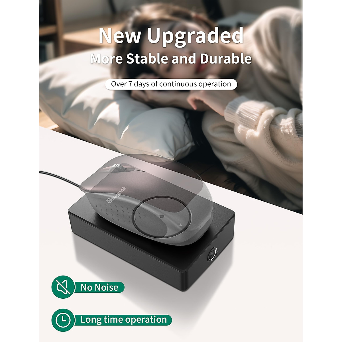 Stageek Mouse Jiggler, Mechanical 100% Undetectable by IT, Mouse Mover with On/Off Switch, Simulates Mouse Movement and Prevents Computer from Going into Sleep, No Software Needed, Plug &Play