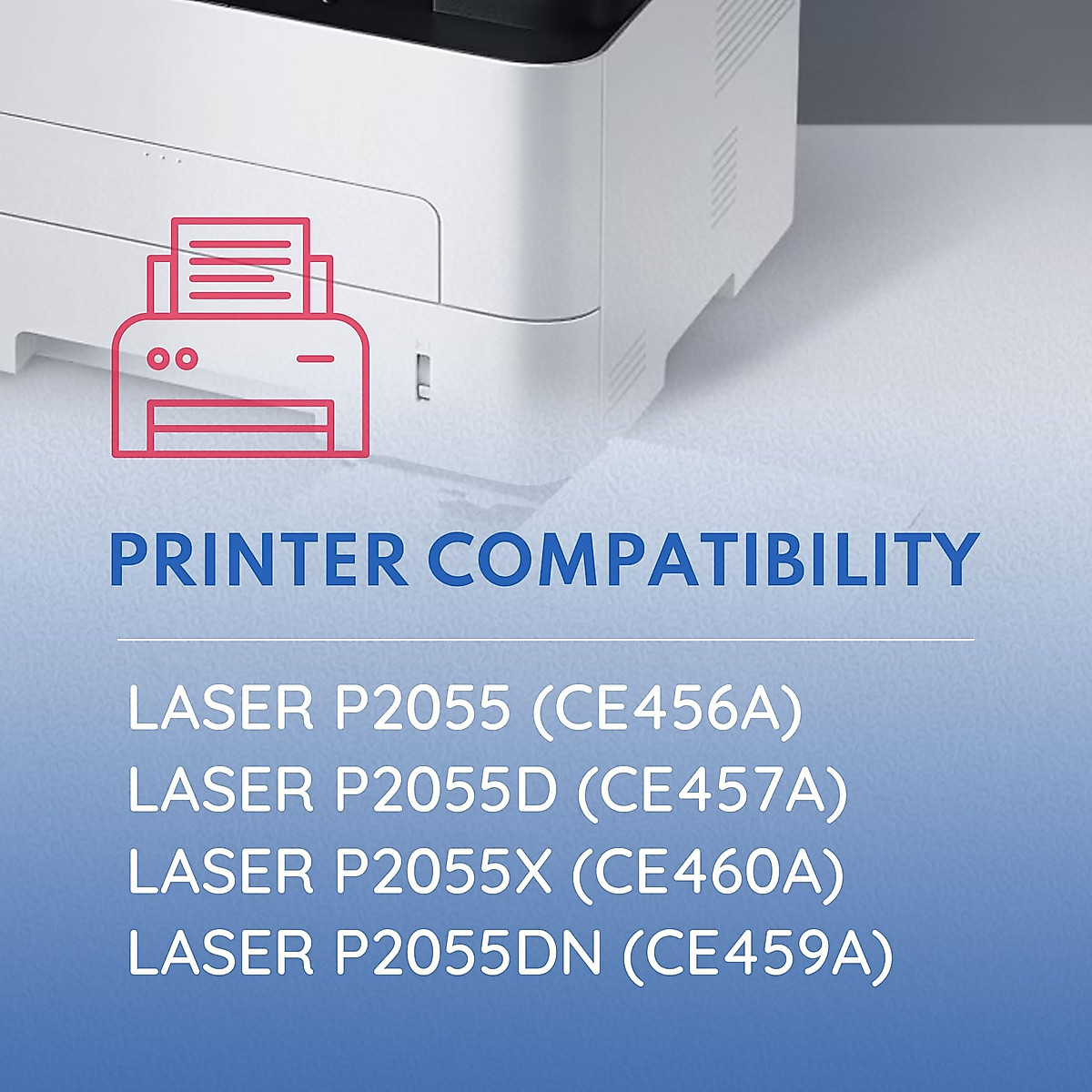 CE505X 05X Black High Yield Toner Cartridge with Chip 3 Pack, 05X Black Toner Cartridge Replacement for HP 05X CE505X Toner 05A CE505A Compatible with Laser P2055, P2055d, P2055dn, P2055x Printer