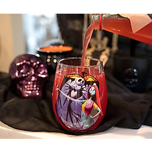 The Nightmare Before Christmas "Meant To Be" Stemless Glass | Holds 20 Ounces