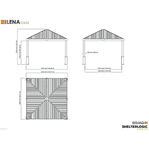 Sojag Outdoor 12' x 12' Lena Hardtop Gazebo Heavy Duty Aluminum Outdoor Sun Shelter, Anthracite