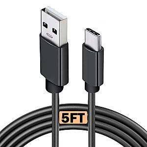 5FT USB Type C Fast Data Charger Cable Charging Block Cord Compatible for Blu View 3, View 2, G9, G90 Pro, G91 Max, G91 Pro, G91S, G50 MEGA, G70, G71, V70, VIVO XI, Blu Android Phone power Accessories