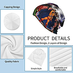 Pobecan He-Man and The Masters Anime of The Universe Anime Knit Hat Beanie Cap Fashion Knitted Hat for for Men Women Teenager Black