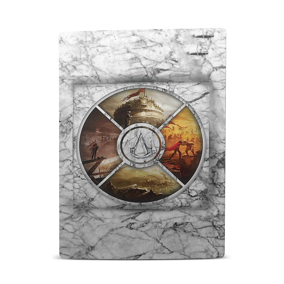 Head Case Designs Officially Licensed Assassin's Creed Logo Brotherhood Graphics Matte Vinyl Faceplate Sticker Gaming Skin Decal Cover Compatible With Sony PlayStation 5 PS5 Digital Edition Console