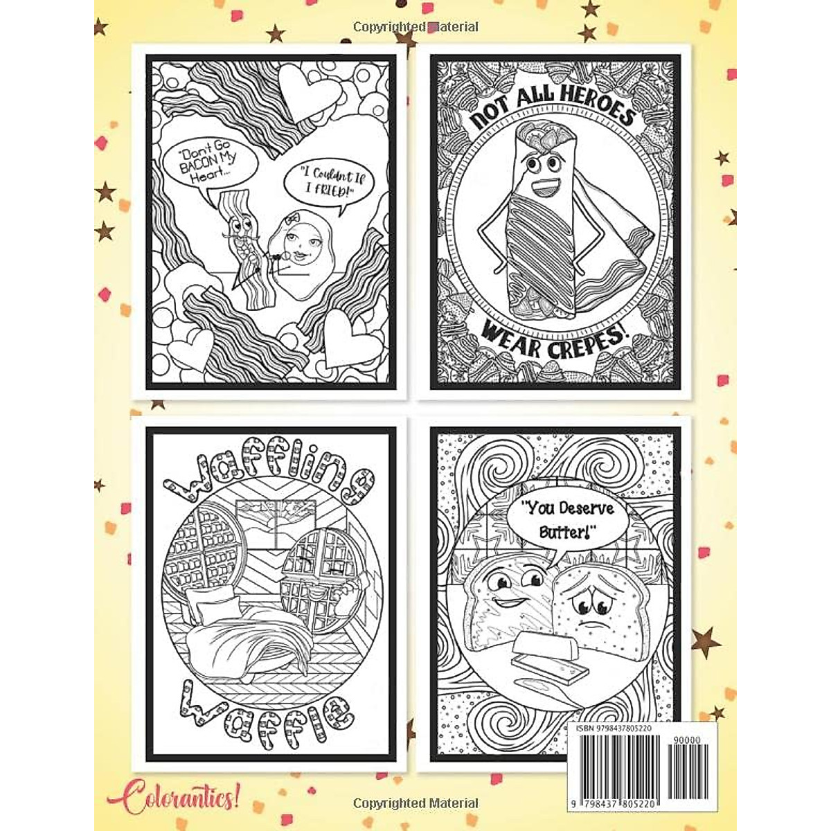 Ready, Brek, Go! A Pun-Filled Breakfast-Themed Coloring Book - A Hilarious and Unique Stress-Reliever Suitable for All Ages!: (45 Creatively Funny and Exclusively Designed Pages)