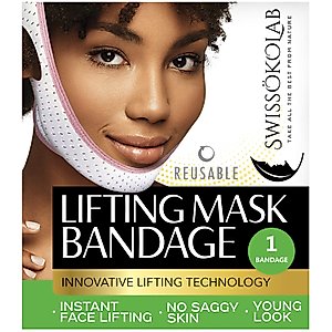 Reusable Face Slimming Strap Double Chin Reducer V Line Mask Chin Up Patch Chin Mask V Up Contour Tightening Firming Face Lift Tape Neck Bandage V-Line Lifting Patches V Shaped Belt