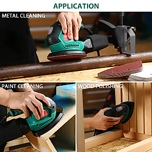 60PCS Triangular Sander Sandpaper, HYCHIKA Detail Sander Sandpaper Assorted 60/80/100/120/180/240 Grits with 6 Holes for Wood Sanding, Fit 3.92inch Qscillating Multi Tool Sander Machine