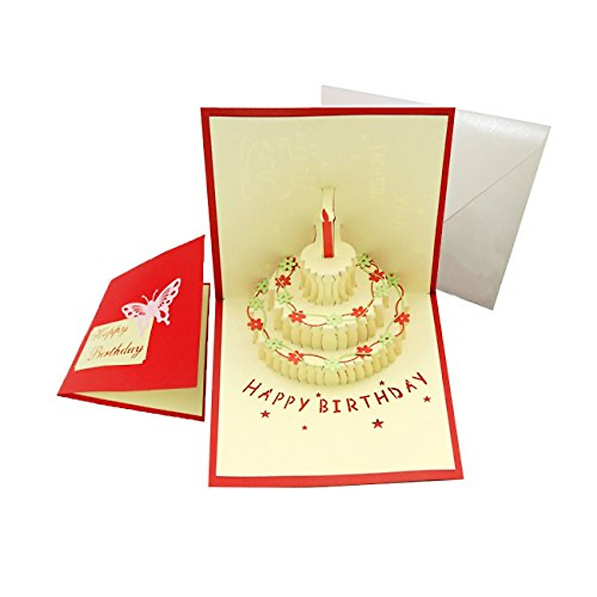 Happy Birthday Cake Pop Up Greeting Card