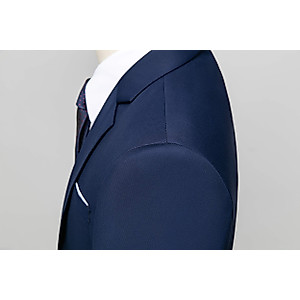 UNINUKOO Mens Blazer Jacket Casual 2 Buttons Suit Jacket Single Breasted Sport Coats Modern Wedding Tux Blazer US Size 32 Navy