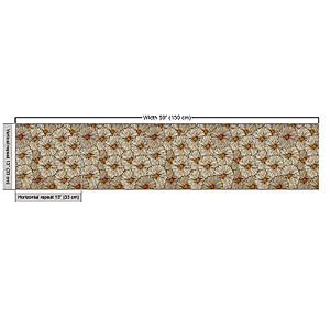 Ambesonne Vintage Fabric by The Yard, Sketch Art Style Gerbera Daisies Abstract Flowers Autumn Garden Flourish, Decorative Fabric for Upholstery and Home Accents, 1 Yard, Marigold Orange