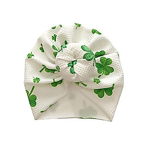 Asufegucd Baby Nylon Big Bow Turban Hats India Beanie Bohemia Donuts Cap Girls Headwear Bun Knot (Multicoloured ASFK8728)