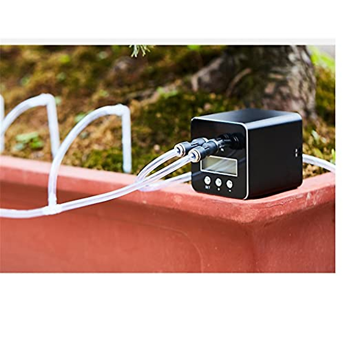 HAHFKJ Smart Watering Device Drip Irrigation System Automatic Plant Irrigation Timer Controller Self Watering Kit Double Pump