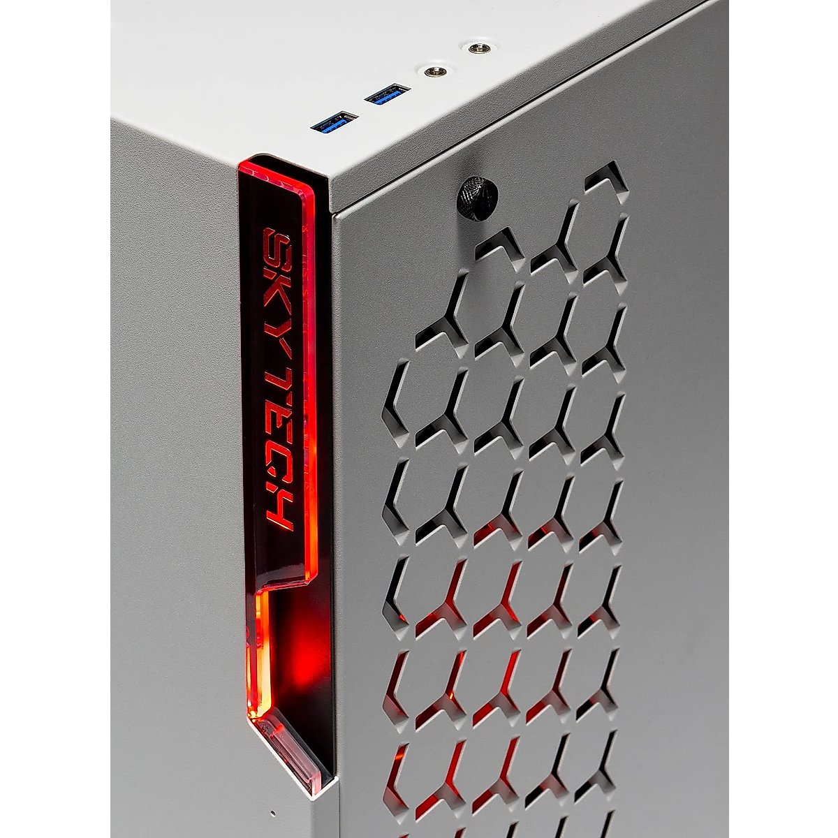 Skytech Shiva Gaming PC Desktop - AMD Ryzen 5 5600X 3.7GHz, RTX 3080 10GB GDDR6X, 16GB DDR4 3200, 1TB NVMe SSD, 750W Gold PSU, 240MM AIO, AC WiFi, Windows 10 Home 64-bit, White