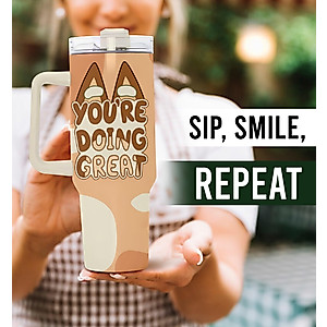 MARSANA Mom Tumbler - Gifts for Mom - Mother Coffee Mug - You're Doing Great 40Oz