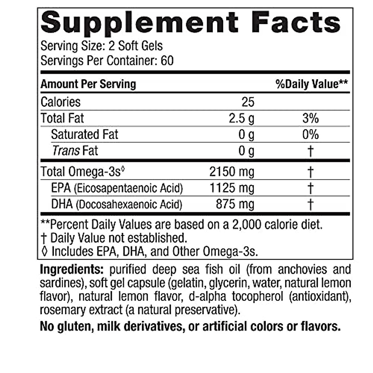 Nordic Naturals Ultimate Omega 2X, Lemon Flavor - 120 Soft Gels - 2150 mg Omega-3 - High-Potency Omega-3 Fish Oil with EPA & DHA - Promotes Brain & Heart Health - Non-GMO - 60 Servings