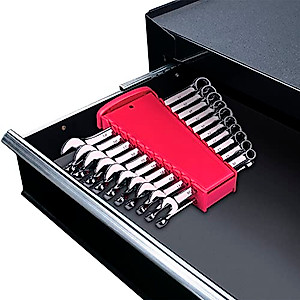 Max Torque 20-Piece Premium Metric and SAE Combination Wrench Set in Rack | Metric Size 8mm - 19mm, Inch Size 5/16” - 3/4” | Longer Wrench Body Design, Chrome Vanadium Steel, Unique V-Groove Open End