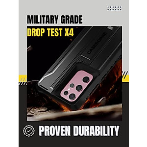 CaseBorne V Designed for Samsung Galaxy S23 Ultra 5G Case (Formerly ArmadilloTek), [Ultimate Protection Tech] Full-Body Multi-Layer Rugged Kickstand Protective Case Screenless- Black