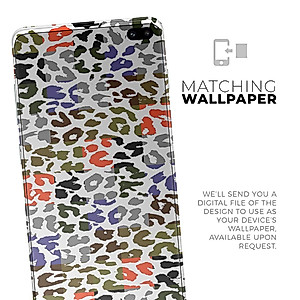 DesignSkinz Multicolored Leopard Vector Print Protective Vinyl Decal Wrap Skin Cover Compatible with The Samsung Galaxy S20 (Screen Trim & Back Glass Skin)