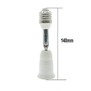 Aukora E26 E27 Light Bulb Socket Extender, Bendable Medium Base Light Socket Converter for Motion Sensor Light Bulb Standard LED Bulbs, Adjustable Vertical 180° Horizontal 360°(2 Pack)