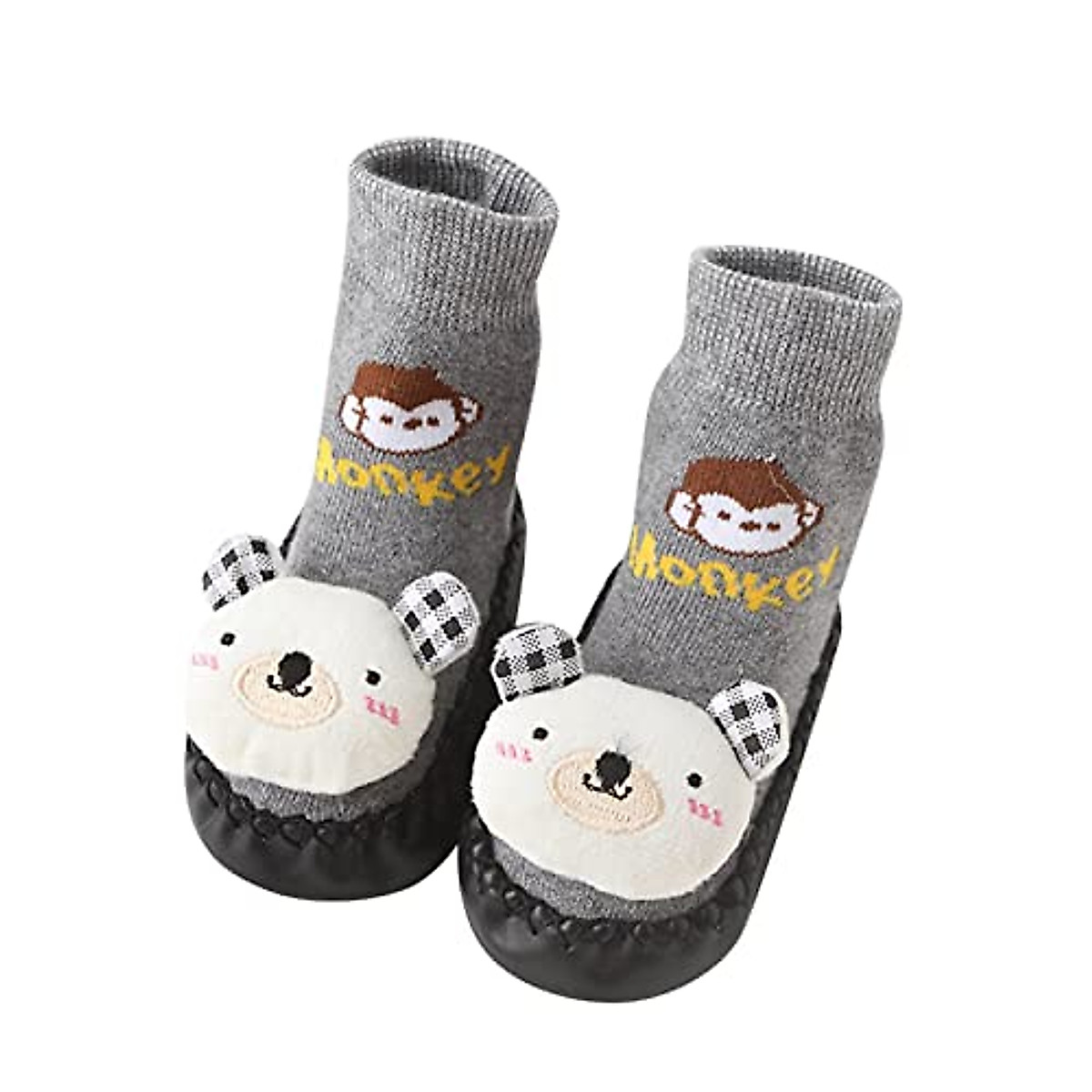 Lykmera Cute Children Toddler Shoes Autumn Winter Boys Girls Floor Sports Flat Soles Non Slip Cartoon Patterns Socks Shoes (GY2, 6-12 Months)