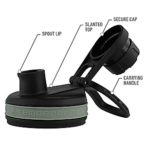 Tempercraft 32 oz Vacuum Insulated Sport Bottle | Custom Laser Engraved Options | Stainless Steel, Double-Walled, Wide Mouth (River - Blank)