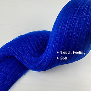 Gozill Blue Braiding Hair Pre stretched Braiding Hair Prestretched Ez Braid Braiding Colored Hair Extensions