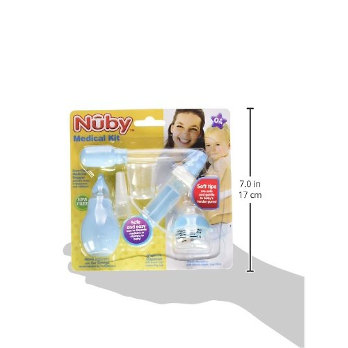 Nuby Small 6-Piece Medical Kit for Healthy Baby, Infant, Child, Nursery Care, Colors May Vary