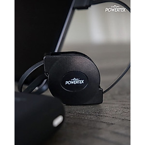 LIQUIPEL Powertek Retractable MFi Certified Charger Compatible for Apple iPhone, iPad, 3ft Cable, Lightning to USB Cable Cord, Fast Charging Lightning Cable (Black)