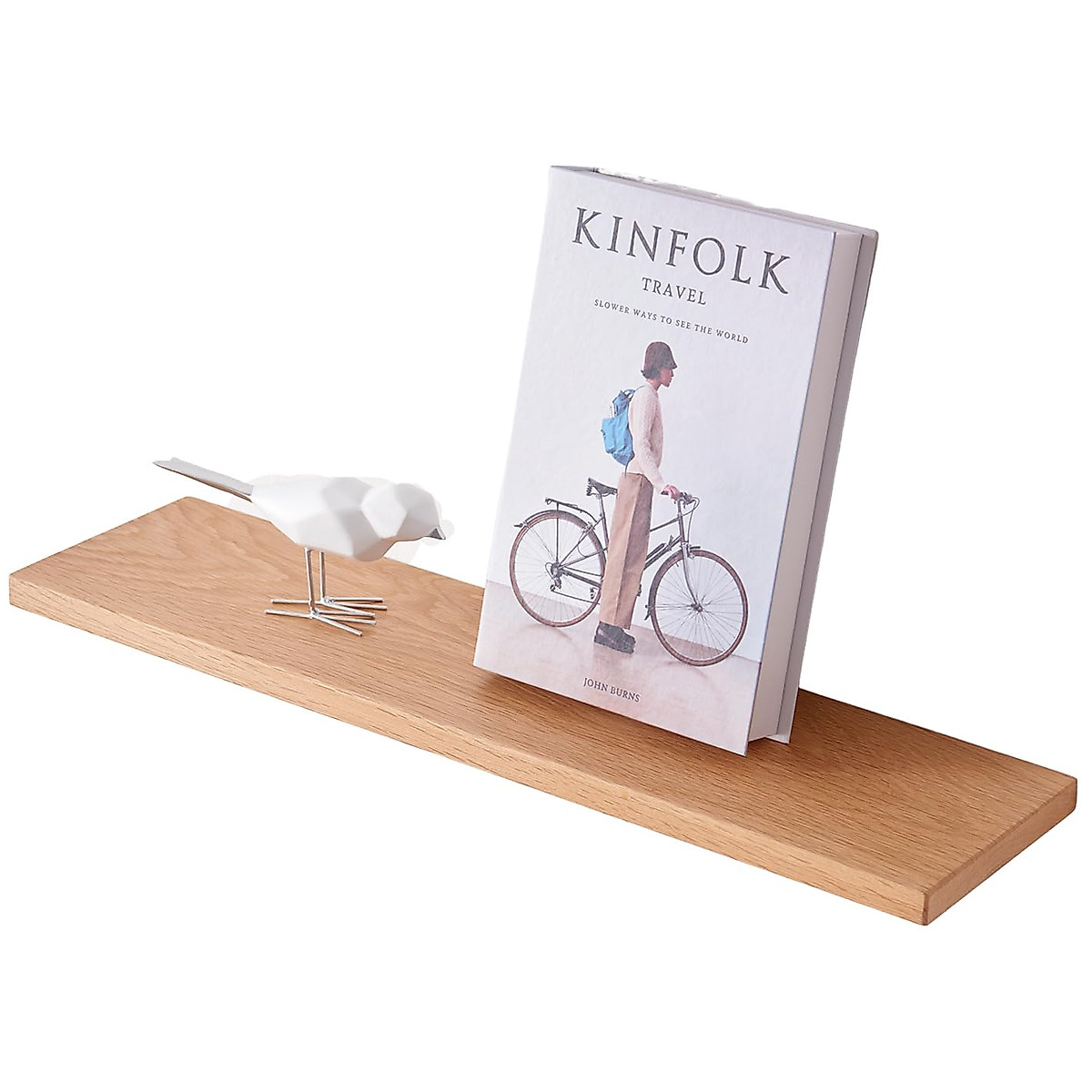 Conamily Oak Floating Shelves, 100% Solid Oak Wood Wall Mounted Natural Wood Wall Shelf Display Shelf for Home Office Living Room Bedroom Wall Storage Shelf (16inch)