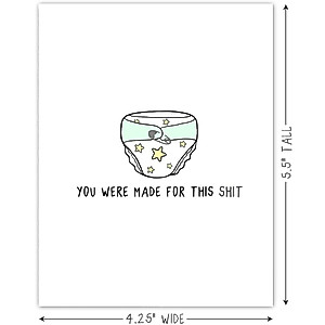 rockdoodles Funny Baby Shower Card You Were Made For This Sh** | Dad to Be Card & Father To Be Card, Dad Baby Shower Gifts, Soon To Be Dad Fathers Day Card & New Dad Fathers Day Card (Made For This)