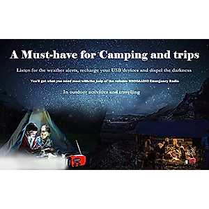 2000mAh SOS Alarm Emergency Weather Radio, 3LED Type-C Hand Crank Solar Battery Operated Wind Up Radio Flashlight, NOAA AM FM Portable Radio Cell Phone Charger Survival Kit (Red)