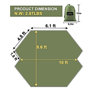 Sunyear Hammock Tent Rain Fly-Camping Hammock Outdoor Tarp-Small Door Design-Keep Side Wind Rain-Best for Backpacking Hiking Camping Survival