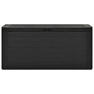 Festnight Patio Storage Box Storage Deck Box Outdoor Storage Container for Outdoor, Balcony Anthracite 45.7"x17.3"x21.7"