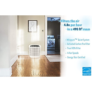 Whirlpool Whispure Air Purifier WP500 (New Version of AP51030K) 490 sq ft Filtration with True HEPA and Carbon Pre-Filter 8171434K, 1183054K. Compact Odor Allergen Eliminator (WP500P-Pearl White)