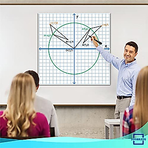 Jumbo Magnetic Coordinate Plane 27" x 27" White Board Dry Erase Graph Grid Board XY Coordinate Plane Grid Whiteboard Math Teacher Supplies