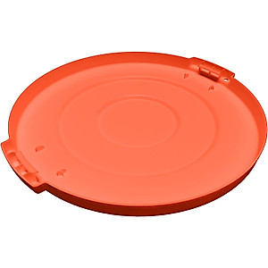 SPARTA Bronco Trash Can Lid, Round Waste Container Cover, Polyethylene, 10 Gallons, Orange