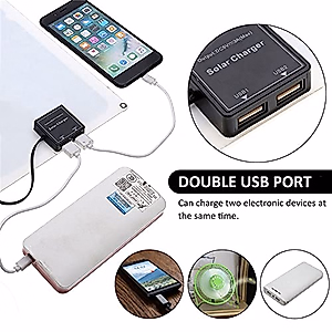 DSJ 100W 18V Solar Panel Solar Cells Kit - Double USB Monocrystalline Solar Panel with Controller for Outdoor DIY Car Yacht