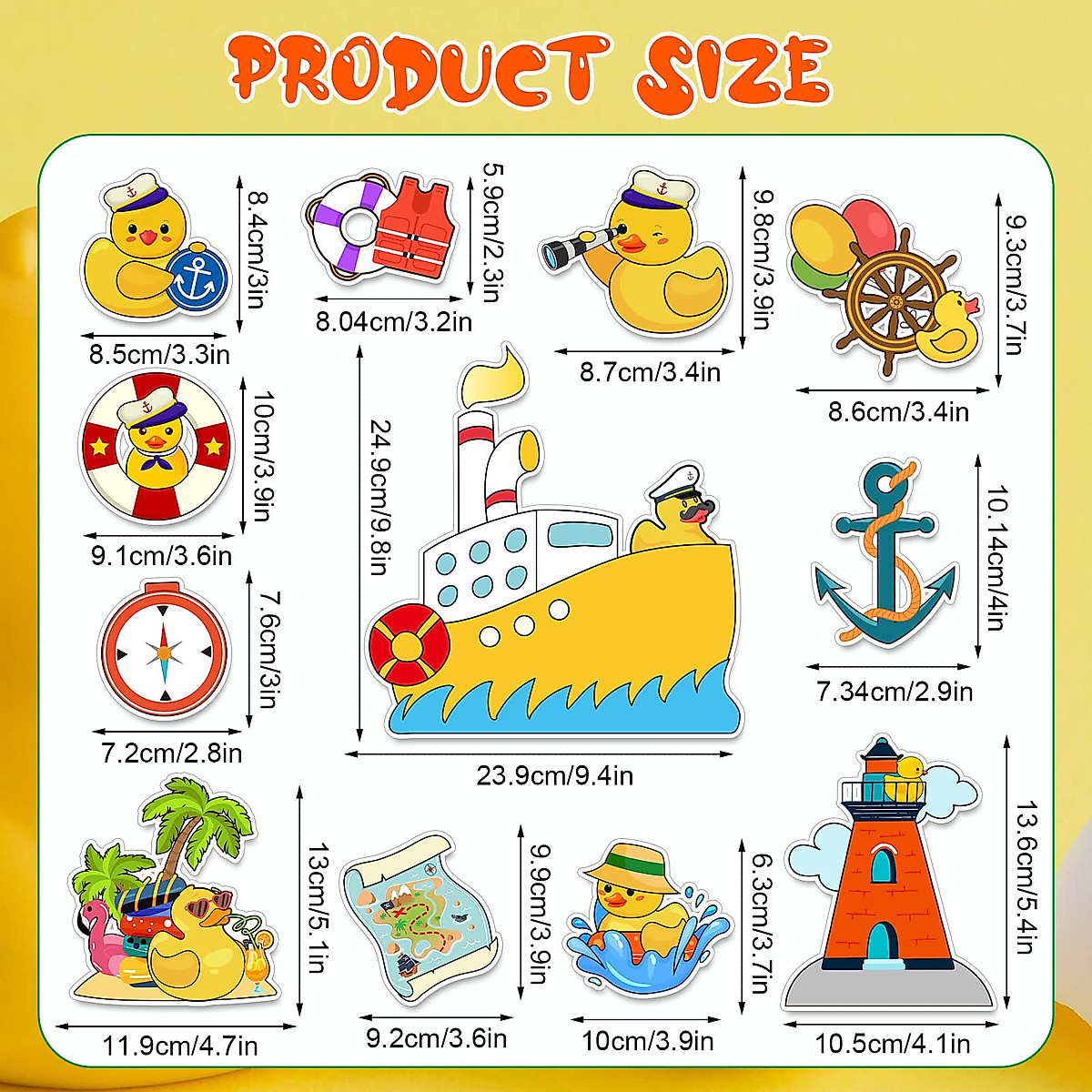 Xuhal 12 Pieces Duck Cruise Door Decorations Funny Cruise Door Magnets Duck Fridge Magnet Reusable Duck Magnetic Stickers Decals for Ship Refrigerator Stateroom Carnival Car Birthday Kitchen Decor