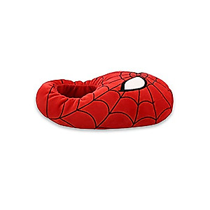 Marvel Spider-Man Mooshy Plush Adult Mens Slippers (Medium, Red)