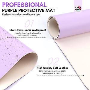 SAVILAND Arm Rest for Nails Tech Professional, Hand Rest for Nails Tech Purple Super-Comfort Big Nail Arm Restwith Microfiber Leather Mat Height Hand Pillow Cushion Nail Supplies Salon Manicure