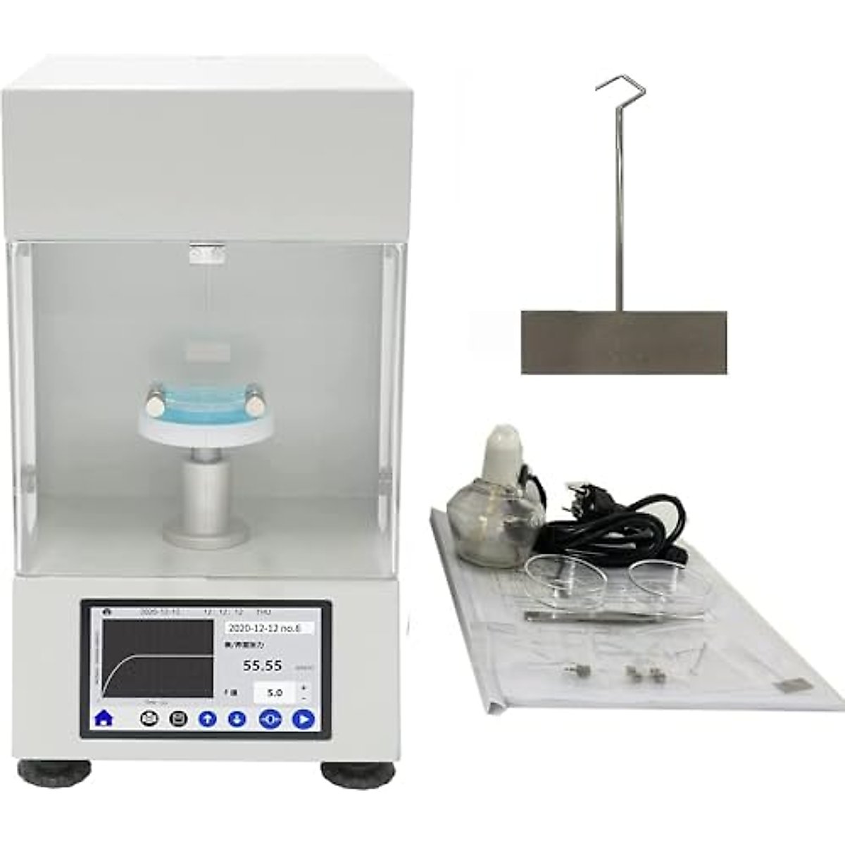 CNYST Surface Tension Measurement Instrument Surface Tension Tester with Platinum Plate Method Test Range 0-1000mN/m Automatic Measurement Machine Built-in Memory Automatic Lifting