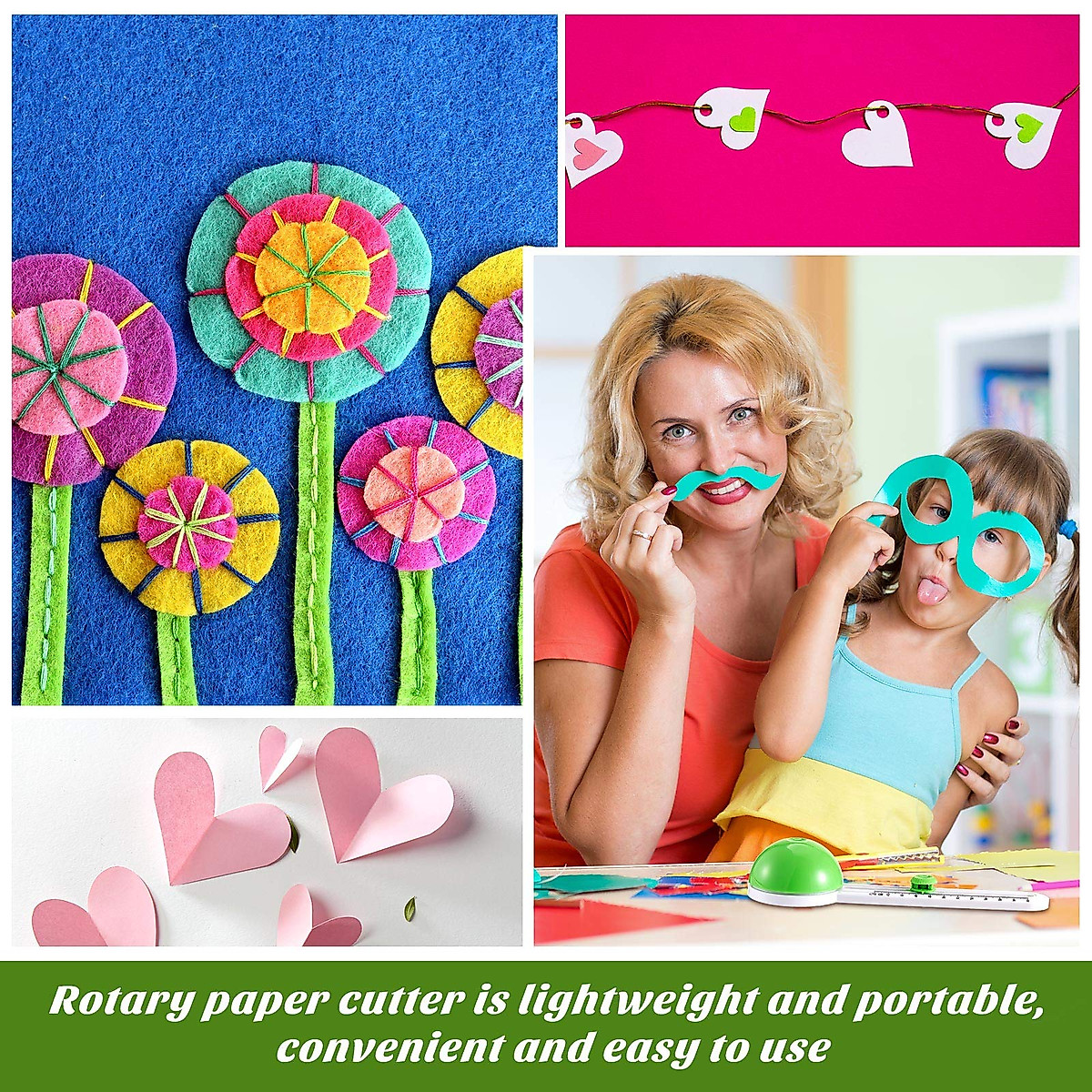 2 Pieces Circular Paper Cutter Rotary Circle Paper Cutter Paper Trimmer Scrapbooking Tool Rotary Cutter Craft Supplies Round Cutting Knife Model Cards Cutters for Art and DIY Crafts, Cards Making