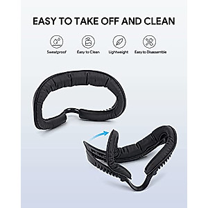 AUBIKA Cooling Fan + Removable Face Pad for Meta/Oculus Quest 2 Accessories, Facial Interface with Soft Sweatproof PU Cover, Air Circulation to Anti Fogging and Reduce Facial Stuffiness