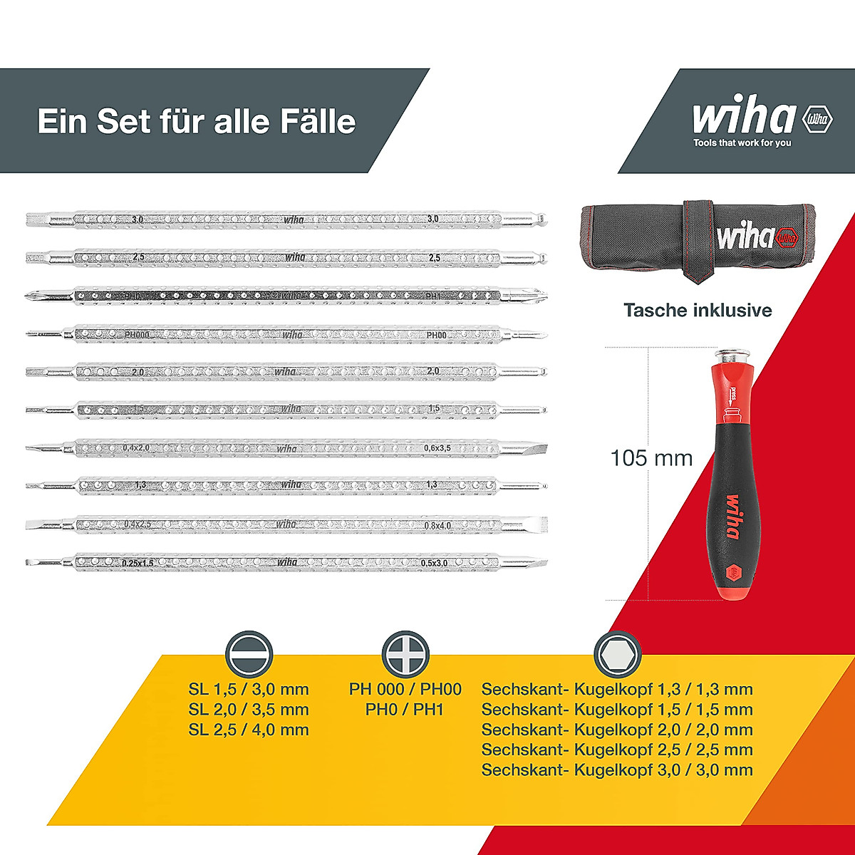 Wiha 269EB11 System 4 Combi- Screwdriver Set 11 Piece