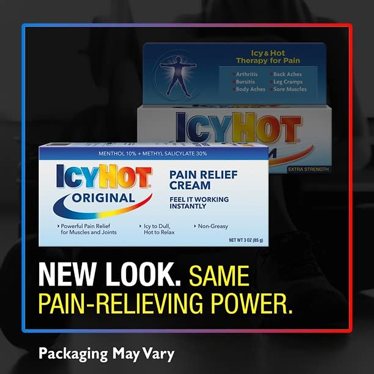 ICY HOT Pain Relieving Cream Extra Strength 3 oz ( Packs of 3)