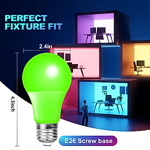 KKHLGB LED A19 Orange Light Bulb, 9W (60W Equivalent), E26 Base for Halloween, Christmas Decoration, Porch, Home Lighting, Party, Bars, Holiday Lighting, 2-Pack