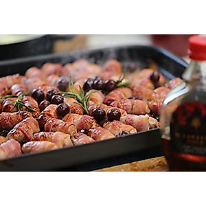 MasterClass Hard Anodised Aluminium Baking Tray, 42 x 31 cm Deep Tin with Teflon Non Stick Coating, Black