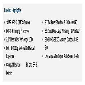 DYOSEN Digital Camera 600D Rebel T3i DSLR Camera with 18-55mm Lens Digital Camera Photography