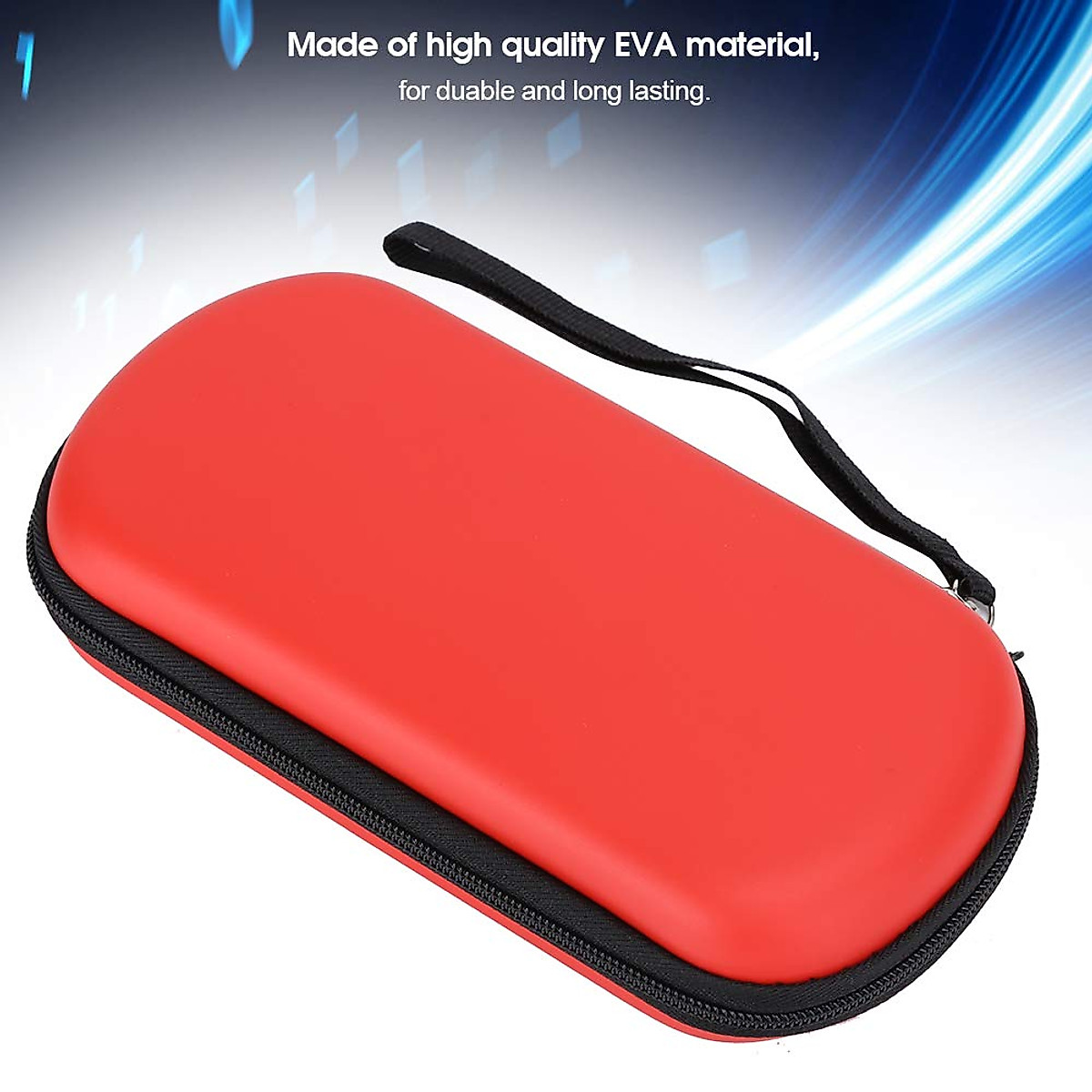 Heayzoki 2Pcs Carrying Case for PSV1000 2000 Console, Portable Storage Bag Protective EVA Hard Carry Case for PSP1000 2000 3000 and Accessories(red)