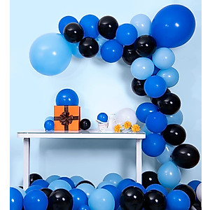 Ponamfo Black Party Latex Balloons - 100Pcs 18"+12"+10"+5" Ballons Balloon Arch Kit as Birthday Party Balloons Baby Shower Balloons Wedding Anniversary Bridal Shower Party Decorations